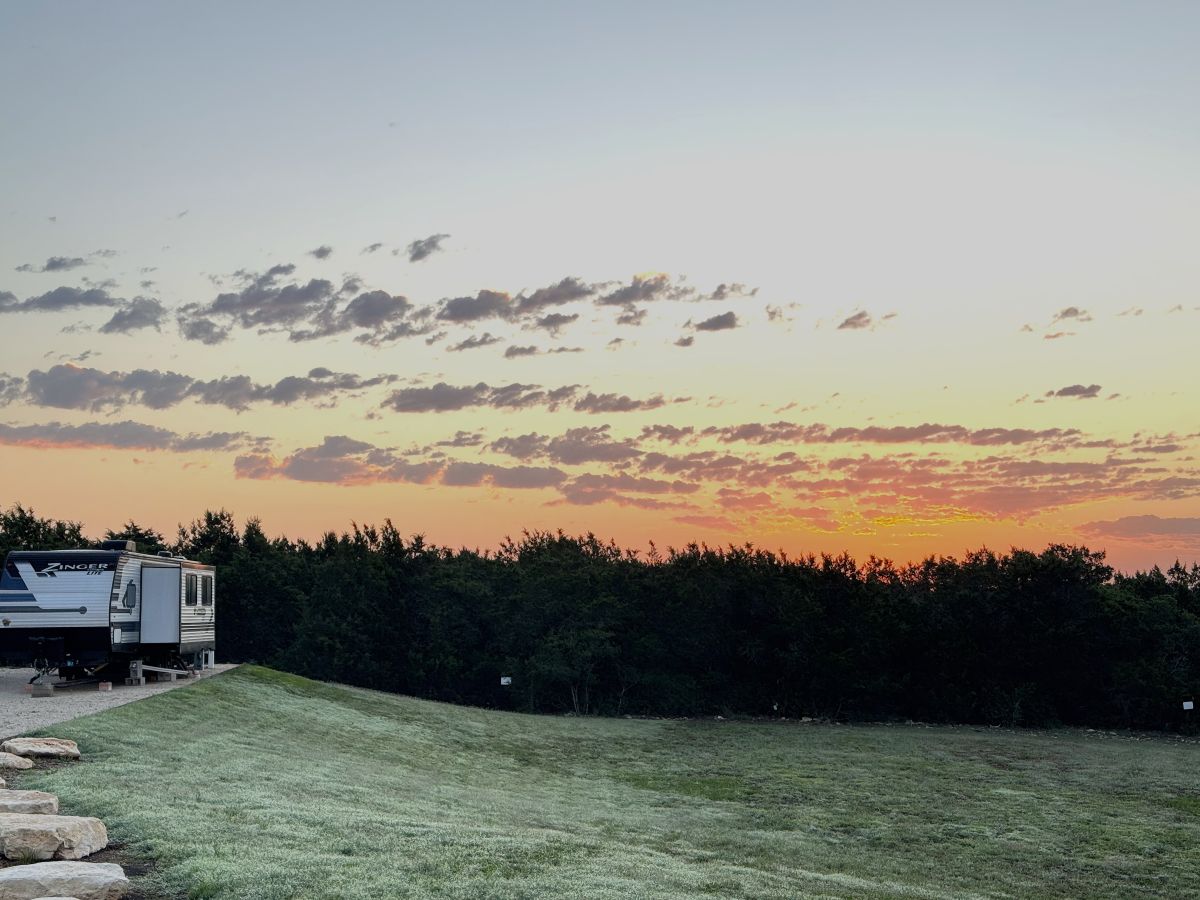 Sunset Ranch RV Park, Leander, Texas – Sunsets and Campfires